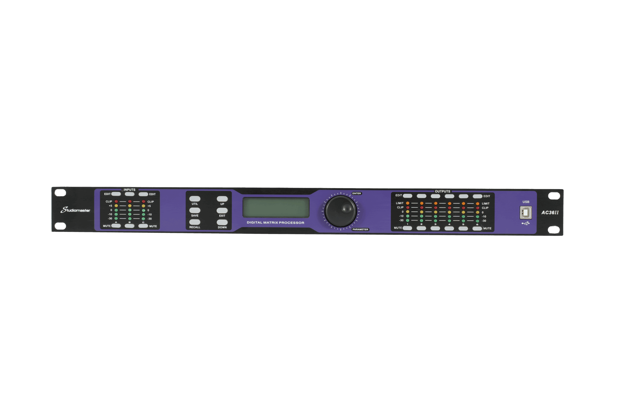 PROCESADOR DE AUDIO DE 3 ENT. X 6 SAL. | AC 36II | Audiotrade Colombia